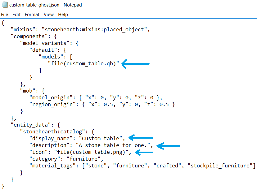 Adding items manually
